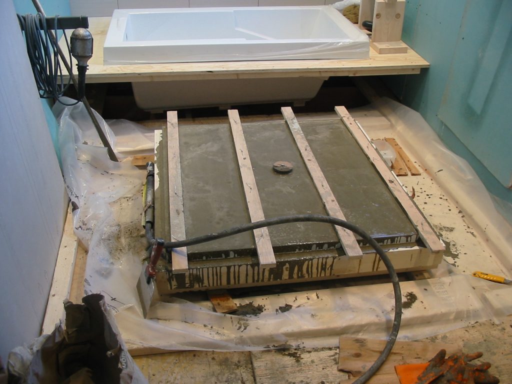 How to Make a Concrete Shower Base – House to Home